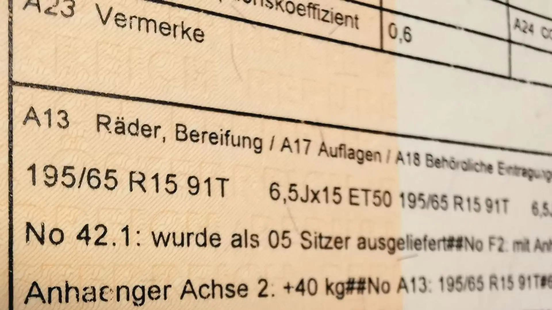Zulassungsbescheinigung (Zulassungsschein) in Österreich