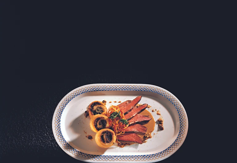 Gebratenes Kalbsherz mit Erdäpfel-Krautkrapferln • Rezept